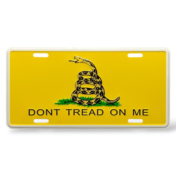 Accents | Dont Tread On Me Gadsden Flag License Plate Metal Tag For ...